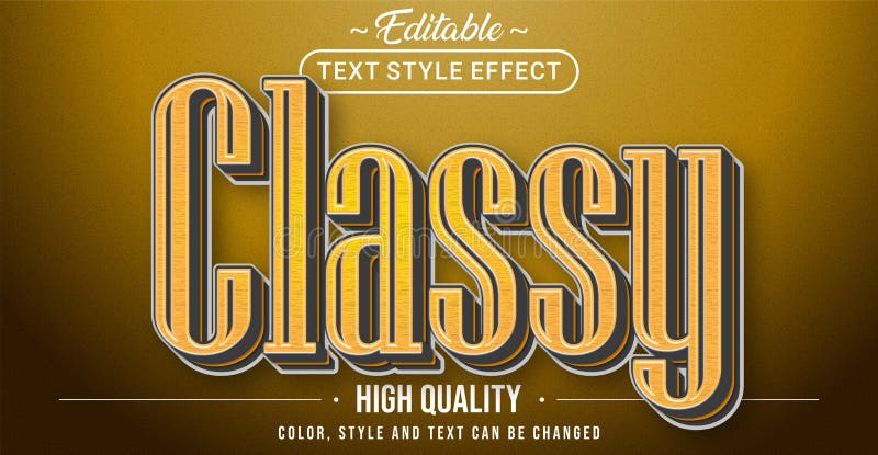 Editable Text Style Effect - Vintage Classy Theme Style Stock Vector ...