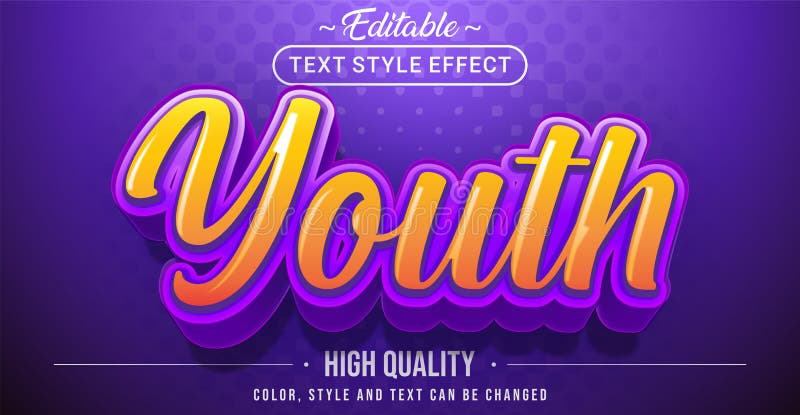 Editable Text Style Effect - Youth Theme Style Stock Vector ...