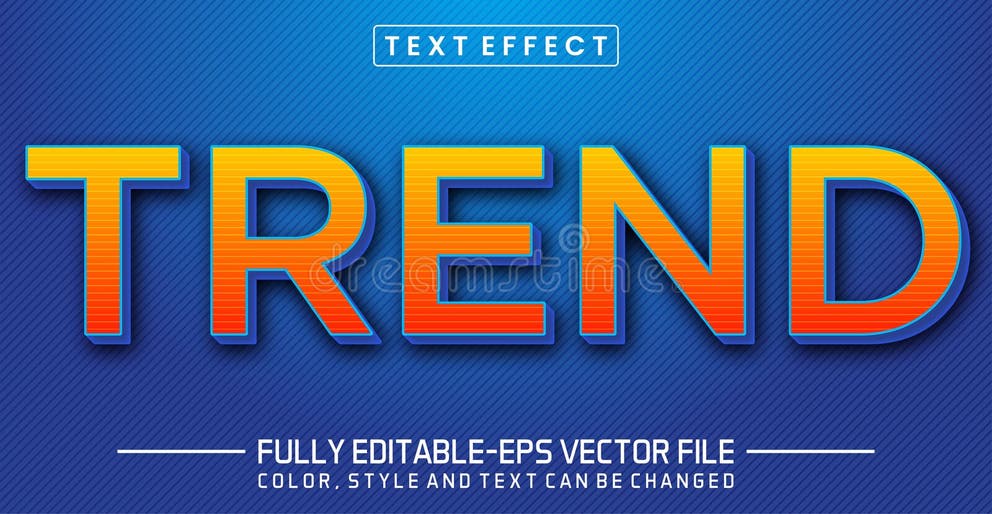 Editable Trend Text Style Effect - Trend Text Style Theme Stock Vector ...