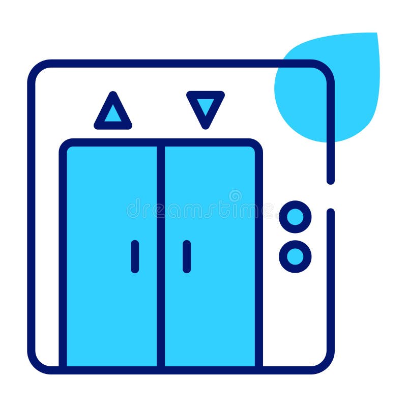 Lift Trendy Icon, Line Style Isolated on White Background. Symbol for ...