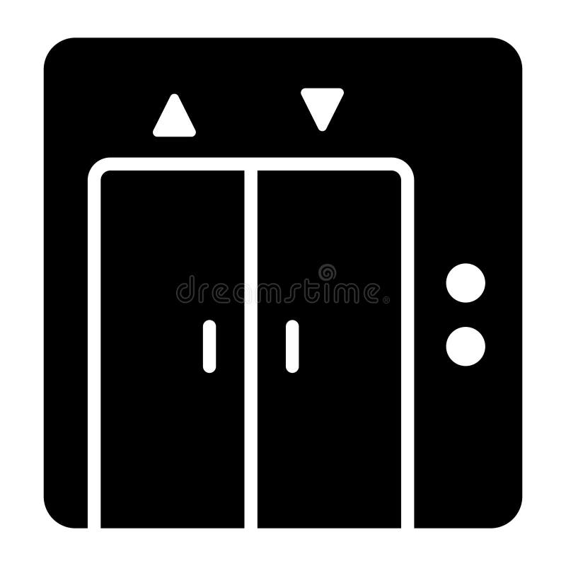 Lift Trendy Icon, Line Style Isolated on White Background. Symbol for ...