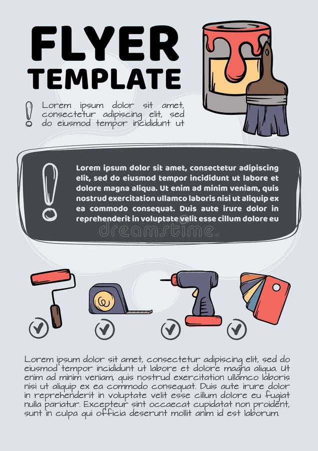 Editable Vector Flyer Template Advertising Construction Products and ...