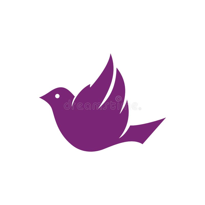 Simple Modern Abstract Flying Dove Bird Vector Icon Stock Vector ...
