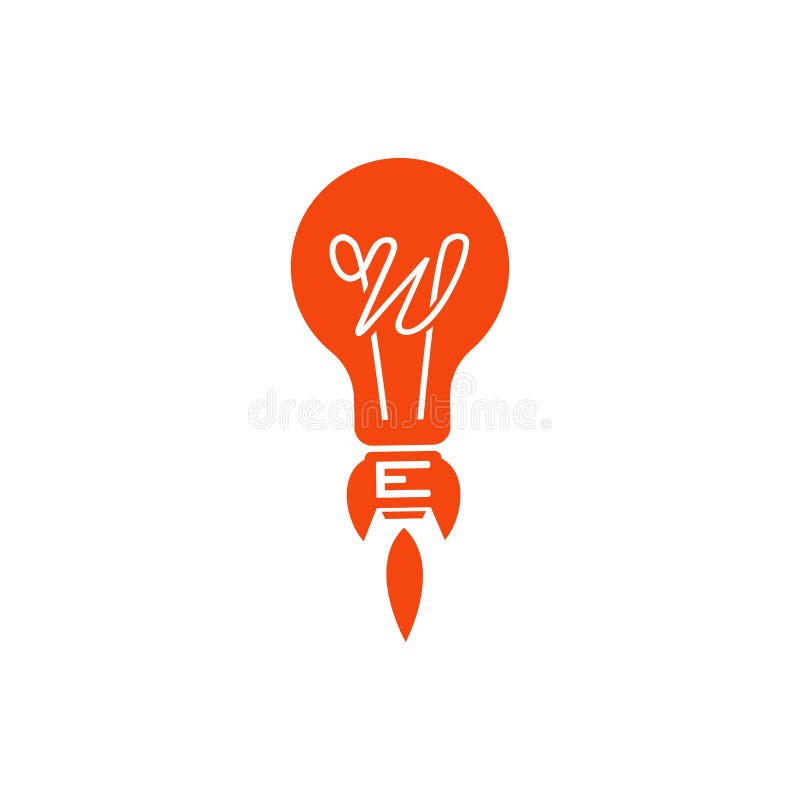 Rocket Bulb Vector Log Design. Stock Vector - Illustration of ...