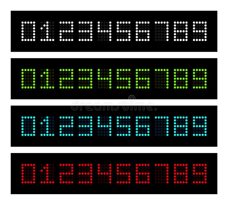 Digital Numerals Light Stock Illustrations – 318 Digital Numerals Light ...
