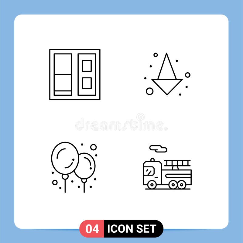 Line Pack of 4 Universal Symbols of Building, Quad, Arrow, Baby Stuff ...