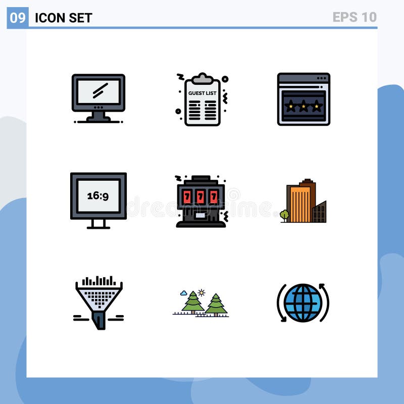 Set of 9 Modern UI Icons Symbols Signs for Controller, Game, List, Hd ...
