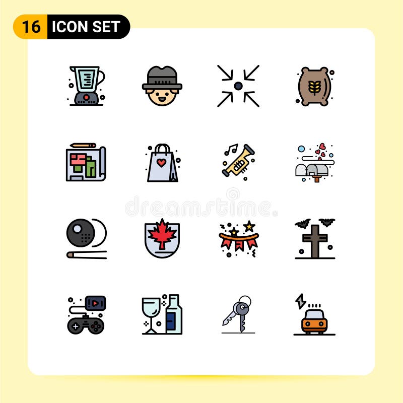 16 Creative Icons Modern Signs and Symbols of Building, Architecture ...