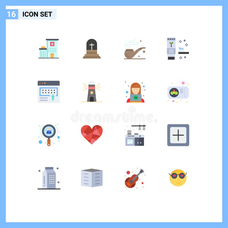 Editable Vector Line Pack of 16 Simple Flat Colors of Banner ...