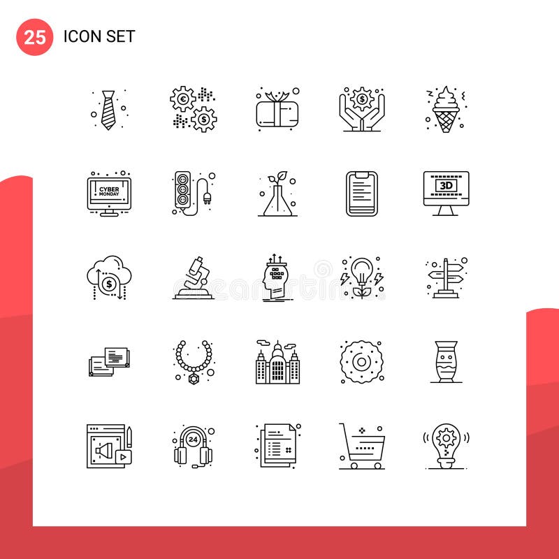 25 Universal Line Signs Symbols of Business Operations, Business ...
