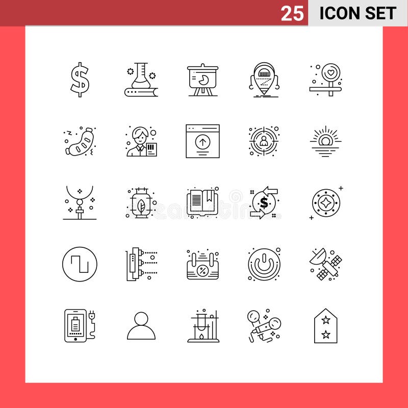 Editable Vector Line Pack of 25 Simple Lines of Technology, Droid ...