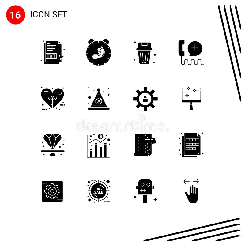 Modern Set of 16 Solid Glyphs Pictograph of Interface, Customer, Child ...