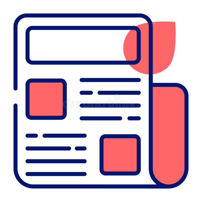 Editable Vector of Newspaper, Magazine Trendy Icon Stock Vector ...