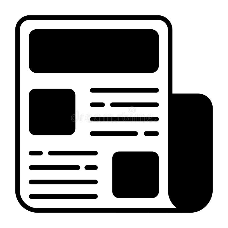 Editable Vector of Newspaper, Magazine Trendy Icon Stock Vector ...