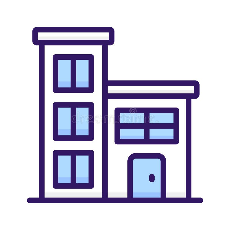 An Editable Vector of Office Building in Flat Style, Easy To Use Icon ...