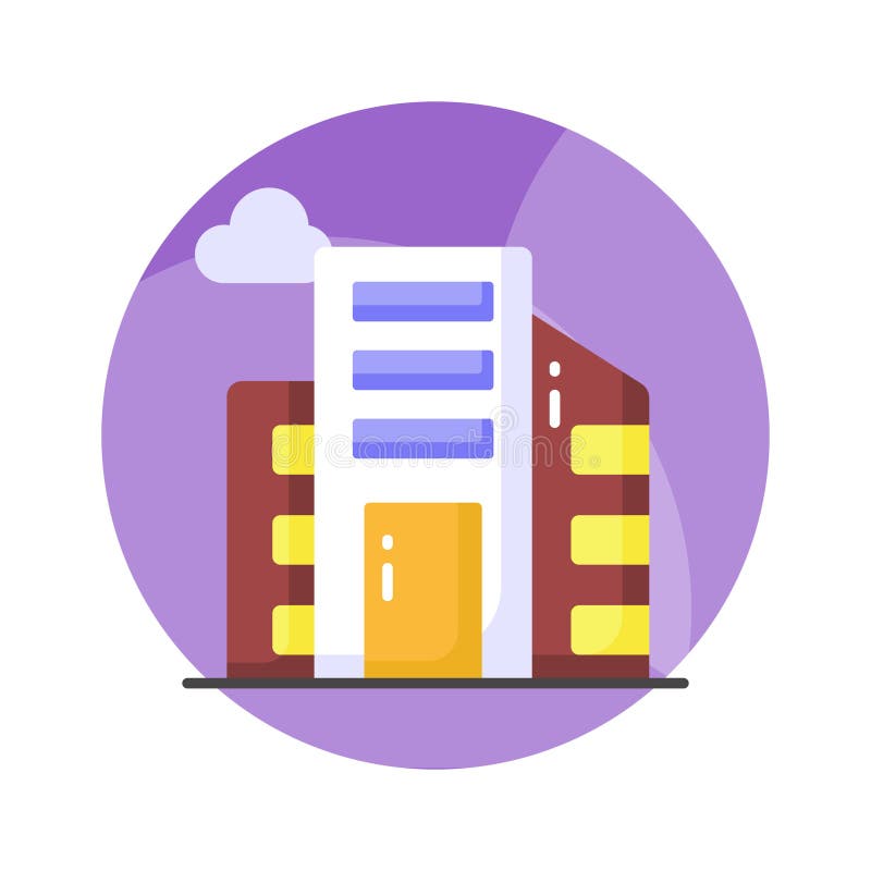 An Editable Vector of Office Building in Modern Style, Easy To Use Icon ...