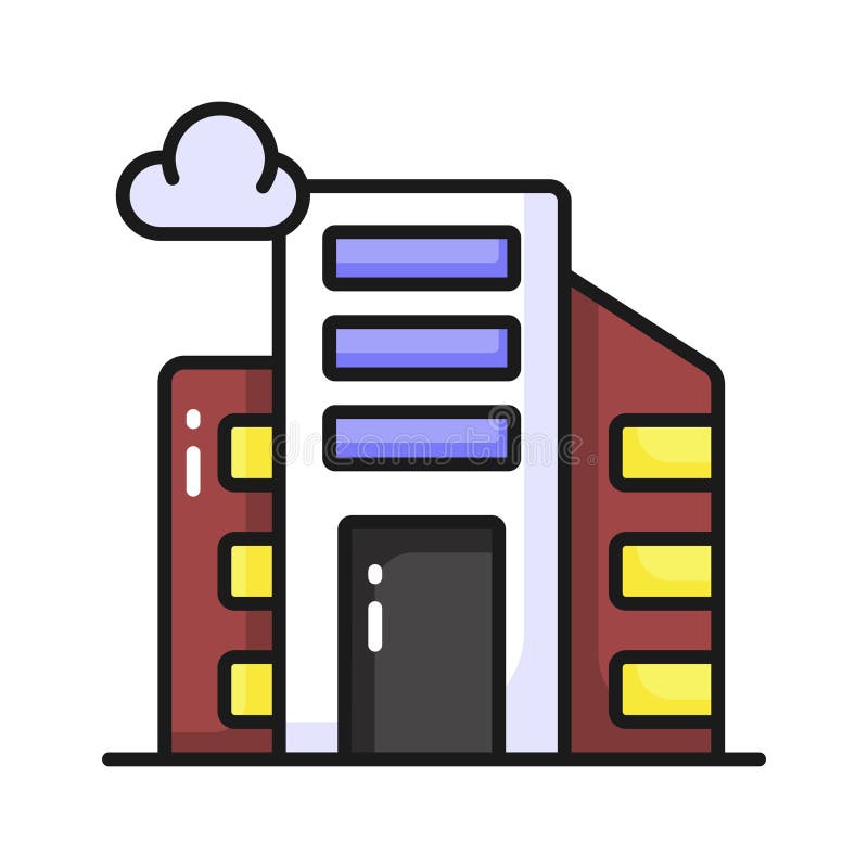 An Editable Vector of Office Building in Modern Style, Easy To Use Icon ...