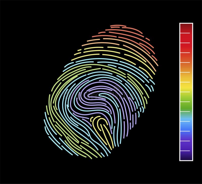 Fingerprint Biometric Rainbow Stock Illustrations – 60 Fingerprint ...