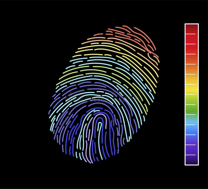 Fingerprint Biometric Rainbow Stock Illustrations – 60 Fingerprint ...
