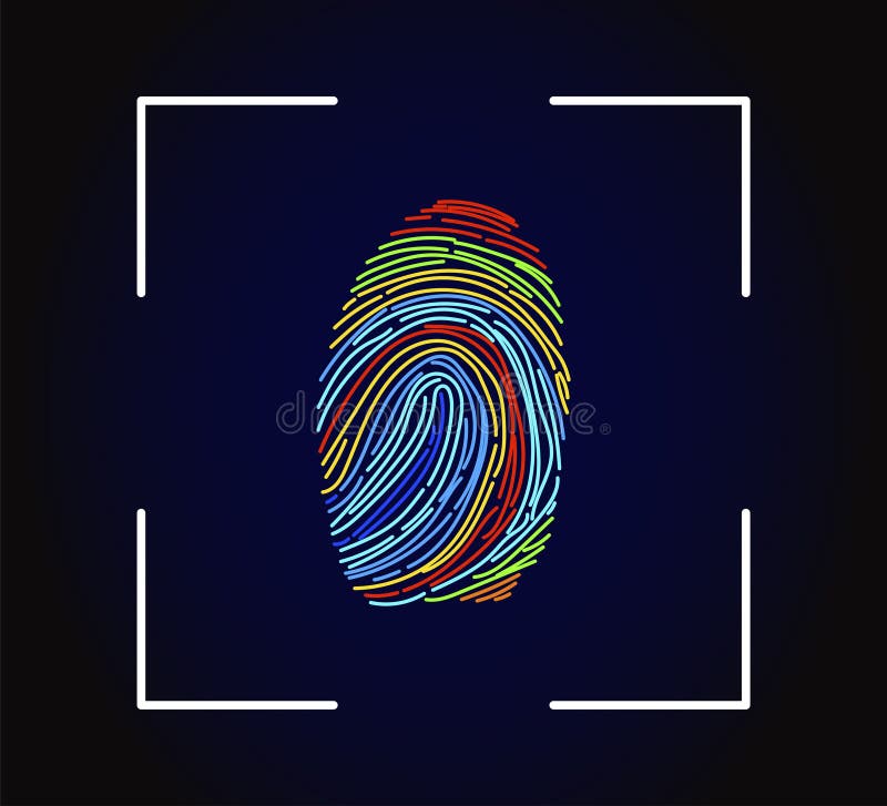 Fingerprint Biometric Rainbow Stock Illustrations – 61 Fingerprint ...