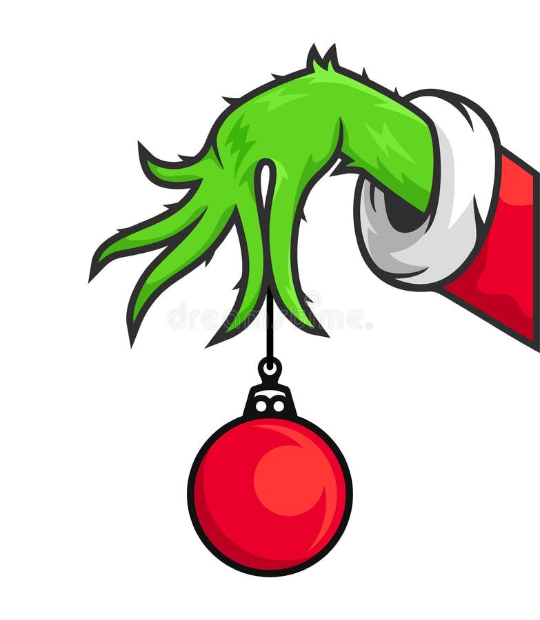 Grinch Hands with Christmas Ornament Stock Vector - Illustration of ... Grinch Hands with Christmas Ornament Stock Vector - Illustration of ...