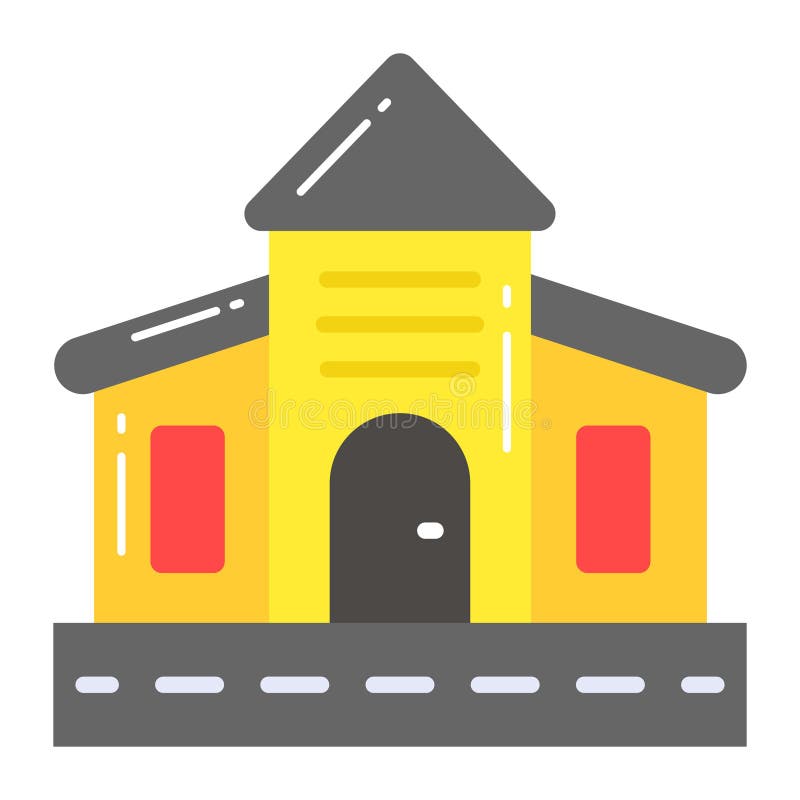 An Editable Vector of School Building, Vector of Learning Institute ...