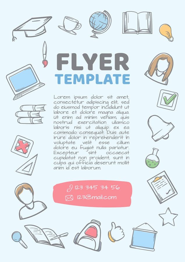 Editable Vector Template Design for Flyer, Booklet, Announcement ...
