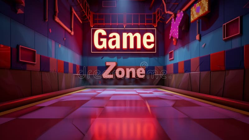 An Editable Vector Template with the Text "Game Zone" Styled in Bold ...