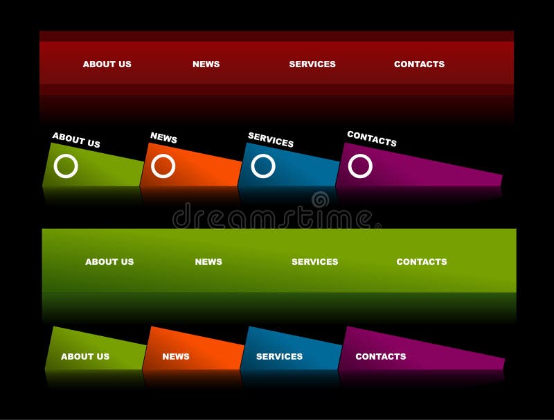 Website Navigation Templates Stock Vector - Illustration of graphic ...