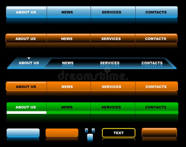 Editable Website Navigation Templates Stock Illustrations – 369 ...