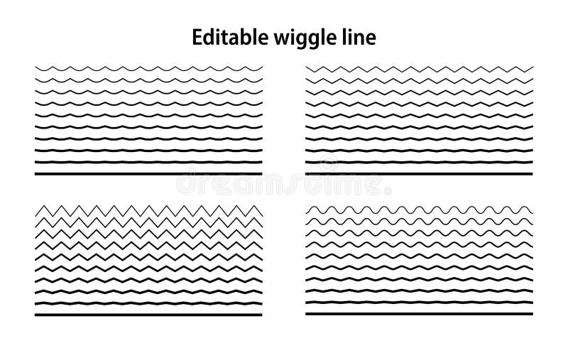 Editable Wiggle Lines. Set of Wavy Curves and Zigzag Intersecting ... Editable Wiggle Lines. Set of Wavy Curves and Zigzag Intersecting ...