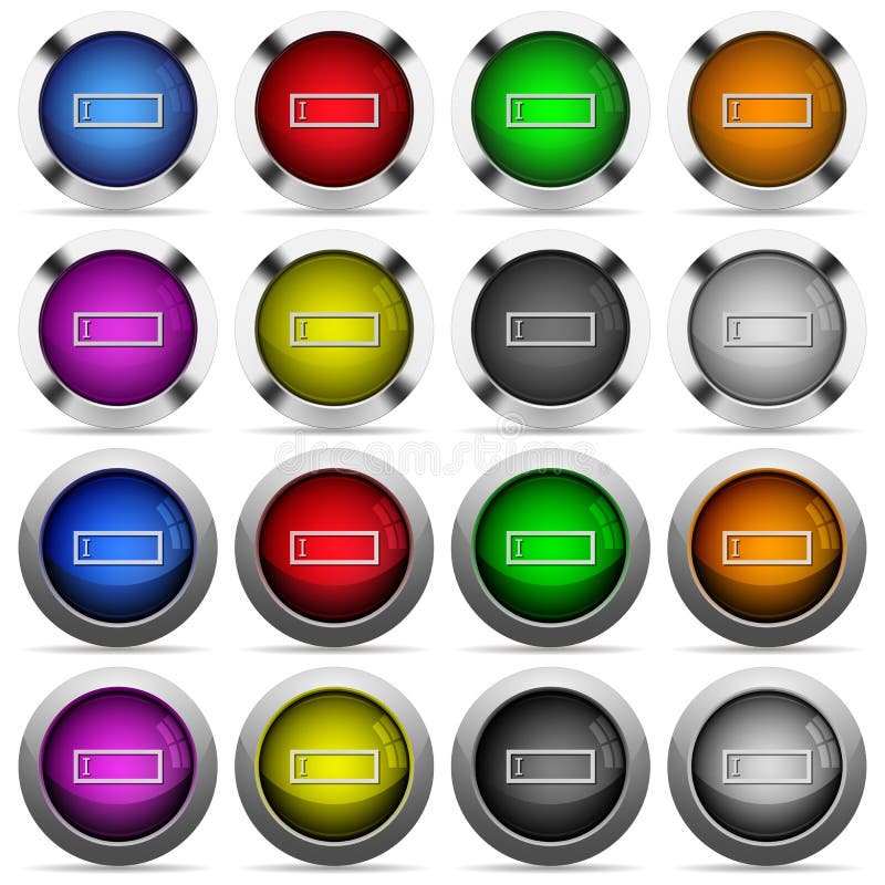 Editbox glossy button set stock illustration. Illustration of metal - 186304797
