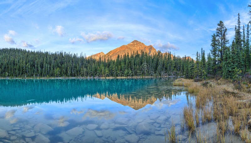 Edith Cavell Lake stock image. Image of white, snow, rocky - 51373225