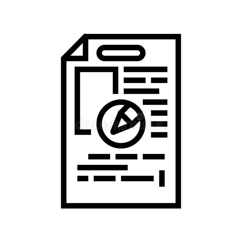 Editing Content Technical Writer Line Icon Vector Illustration Stock ...