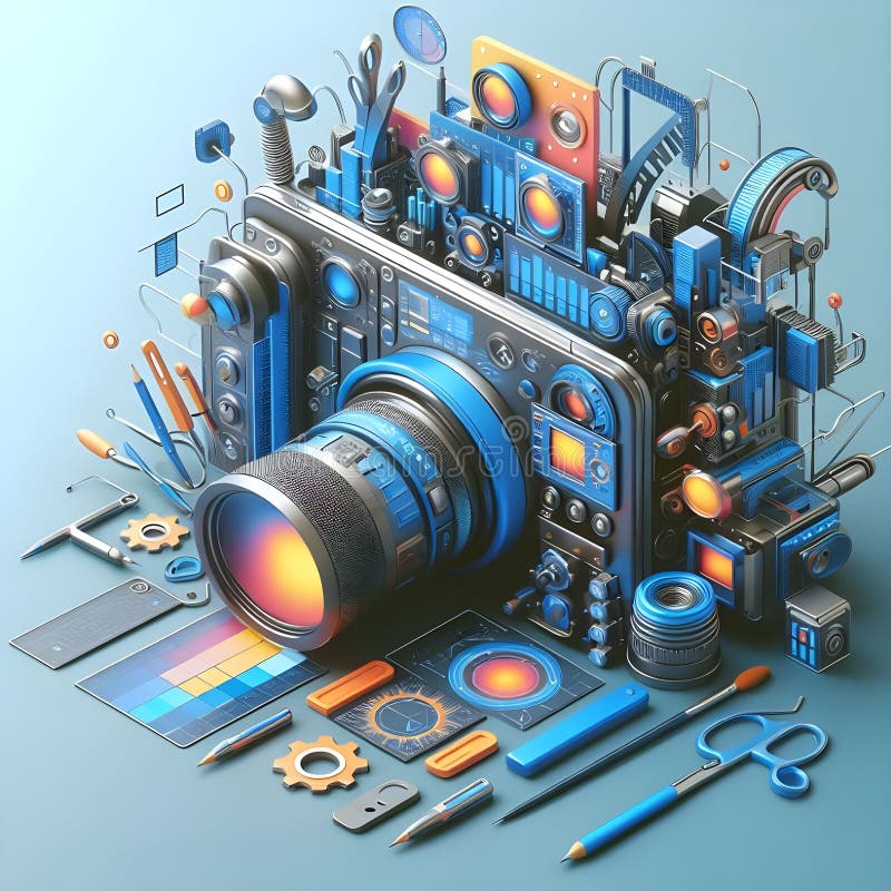 Editing Software Concept Generative Ai for Illustrations Stock Image ...