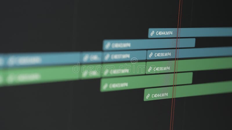 Editing Software Timeline on a Computer Screen Stock Footage - Video of ...