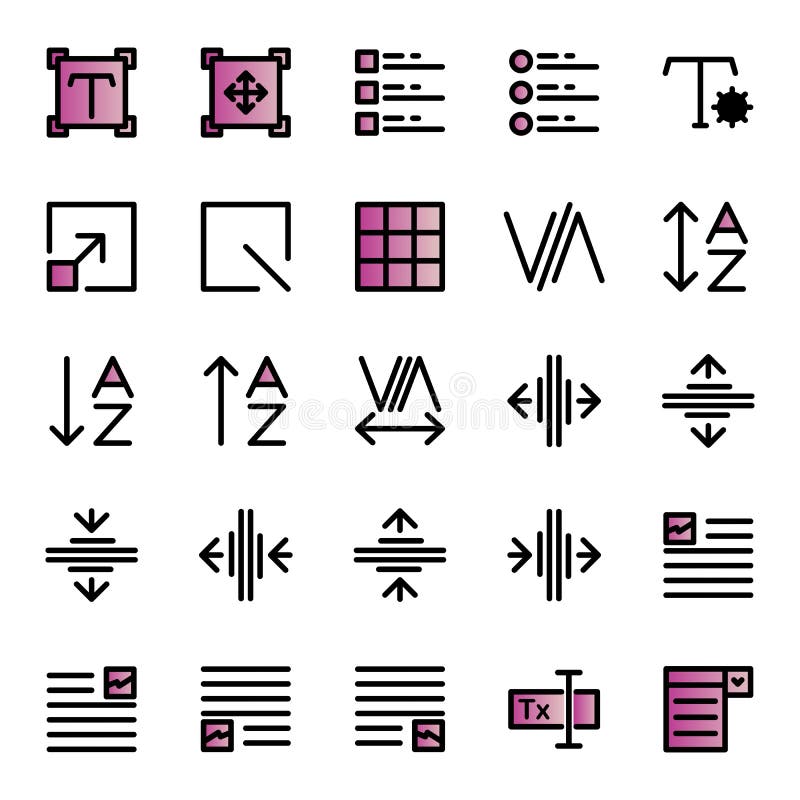 Text Editing Icon Set Stock Illustrations – 1,245 Text Editing Icon Set ...