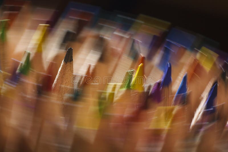 Edition Rotating Coloured Pencils Stock Image - Image of sketching ...