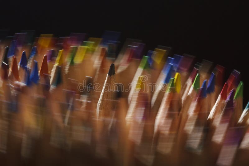 Edition Rotating Coloured Pencils Stock Photo - Image of white, pencils ...