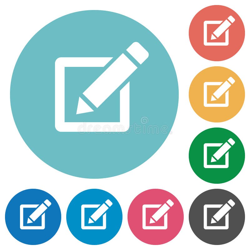 Editor flat icons stock vector. Illustration of multicolored - 186536013