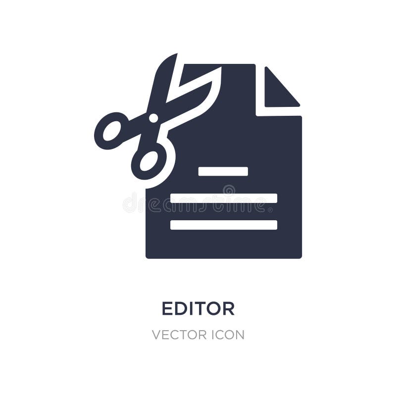 Editor Icon on White Background. Simple Element Illustration from UI ...