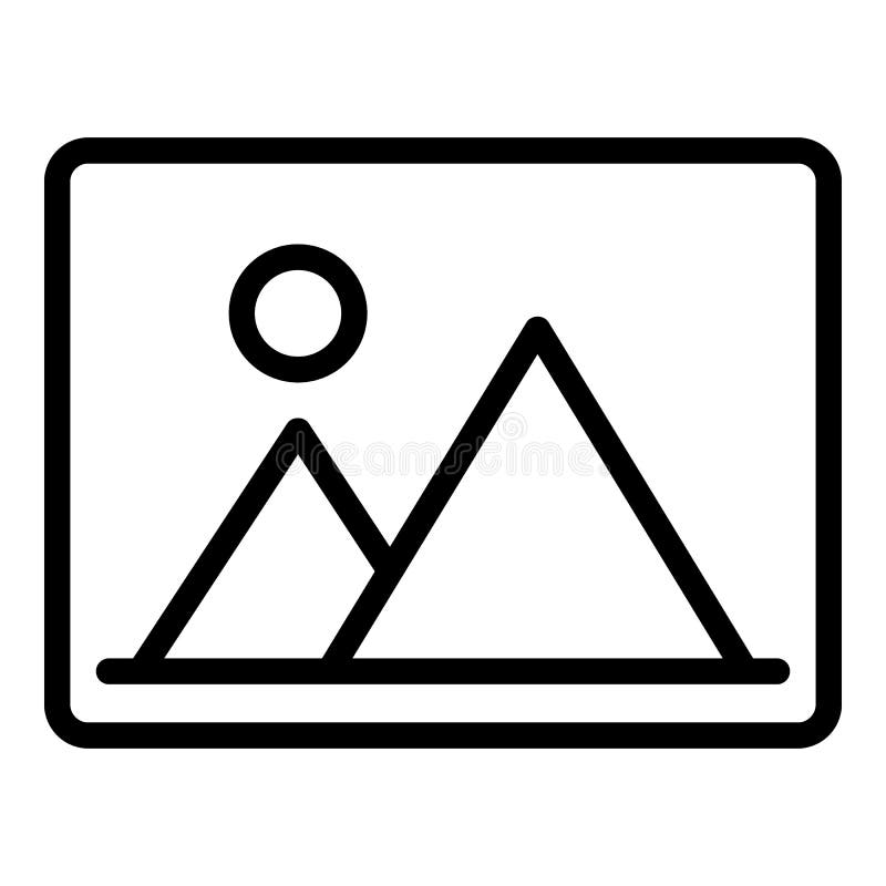 Editor Picture Icon, Outline Style Stock Vector - Illustration of goal ...