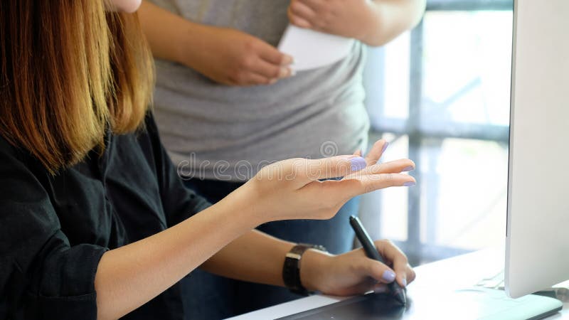 Editor Talking a Plan for Magazine Edit Team. Stock Photo - Image of ...