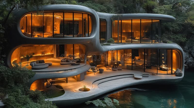 Editorial Architectural Photograph, Massive Modern Multifloor Home ...