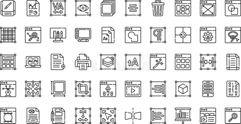 Editorial Design Icons High-Quality Vector Icons Collection with ...