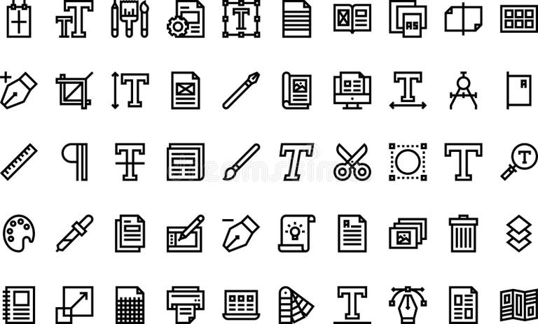 Editorial Design Icons High-Quality Vector Icons Collection with ...