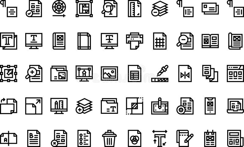 Editorial Design Icons High-Quality Vector Icons Collection with ...