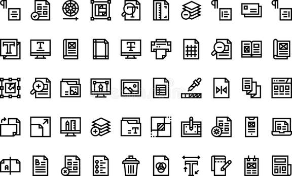 Editorial Design Icons High-Quality Vector Icons Collection with ...