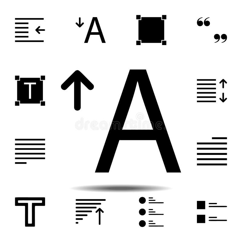 Editorial, Enlarge, Text Icon. Simple Glyph, Flat Vector of Text Editor ...