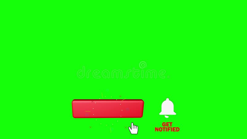 Animation of a Subscribe Button on Green Screen Stock Video - Video of ...